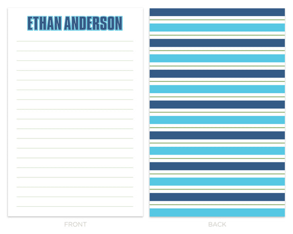 Personalized Striped Writing Set for Boys - Augusta Joy